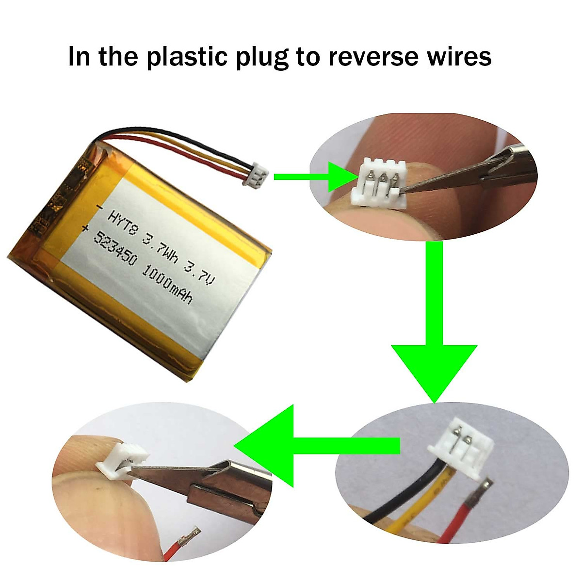 AOLIKES 523450P Battery, 1000mAh Battery Replacement for Corsair H2100 HS70 Void Pro RGB Wireless Headset, Razer Opus X Headset Battery Replacement