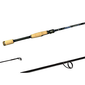 Dobyns Rods Champion XP Series 7’0” Spinning Bass Fishing Rod DC705SF | Heavy Fast Action | Modulus Graphite Blank w/Kevlar Wrapping | Fuji Reel Seats & Alconite Guides | Line 12-20lb Lure 3/8-1 ¼ oz, Black/Blue