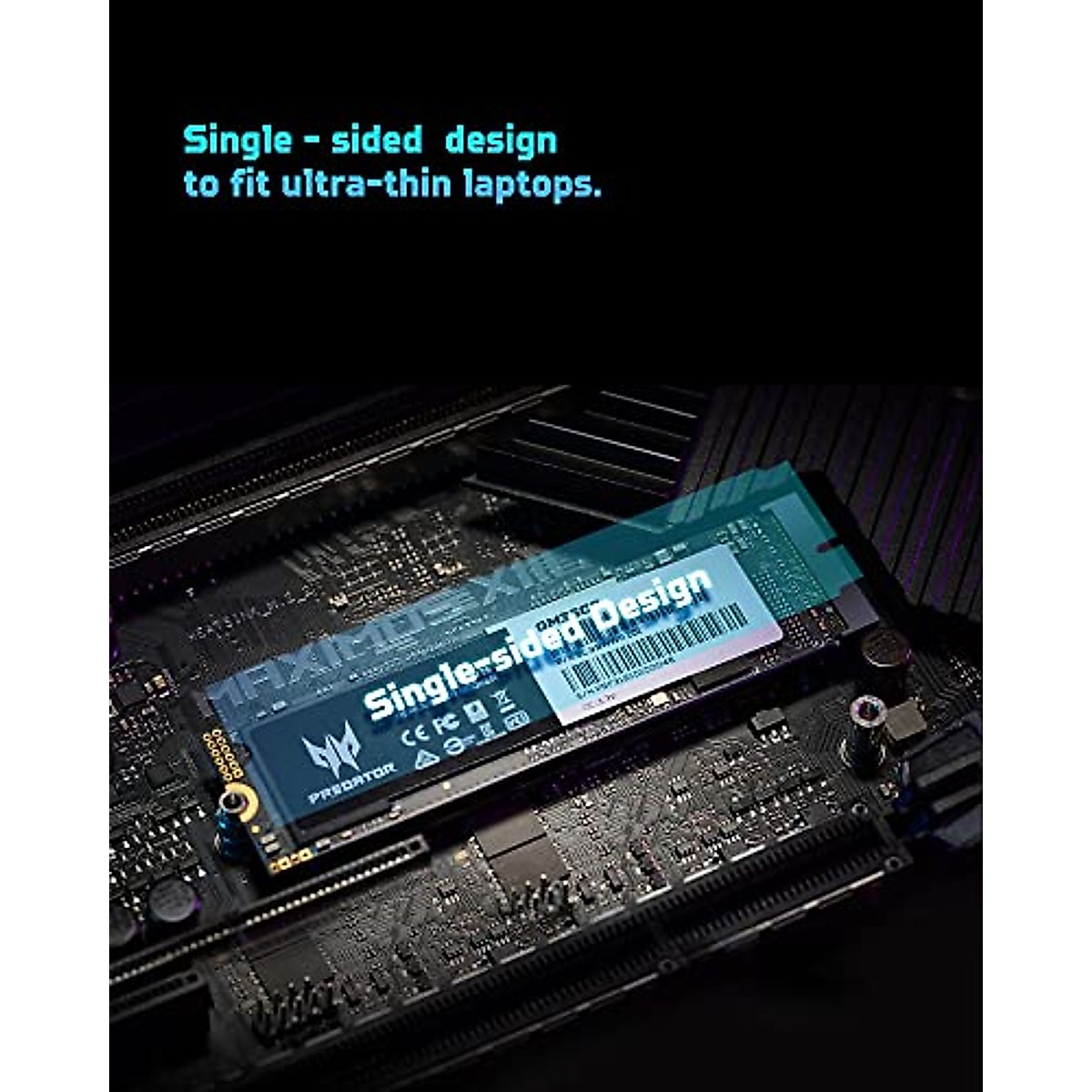 acer Predator GM3500 1TB NVMe SSD - M.2 PCIe Gen3 (8 Gb/s) x 4 Interface Internal Solid State Hard Drive with DDR4 DRAM Cache Up to 3400 MB/s - BL.9BWWR.102