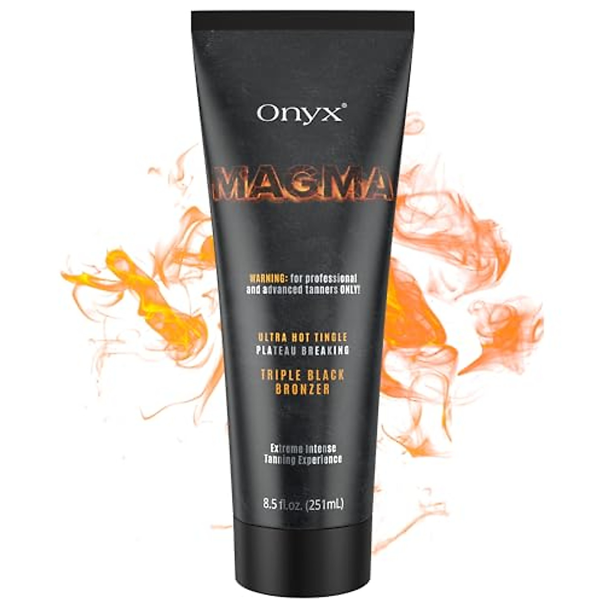 Onyx Magma Tingle Tanning Lotion for Advanced Tanners - Triple Dark Tingle Tanning Lotion for Tanning Beds, Indoor Tanning Lotion with Bronzer for Black Tan Results, Thermal Active Formula