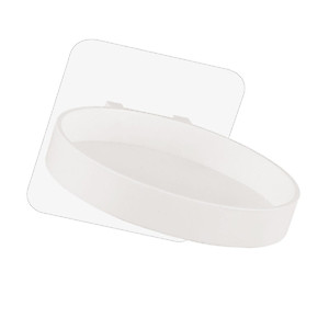 XIAHIOPT Practical Wall Mounted Rack Round Hand Soap Dispenser Tray Self Adhesive Holder Bathroom Organization Tool