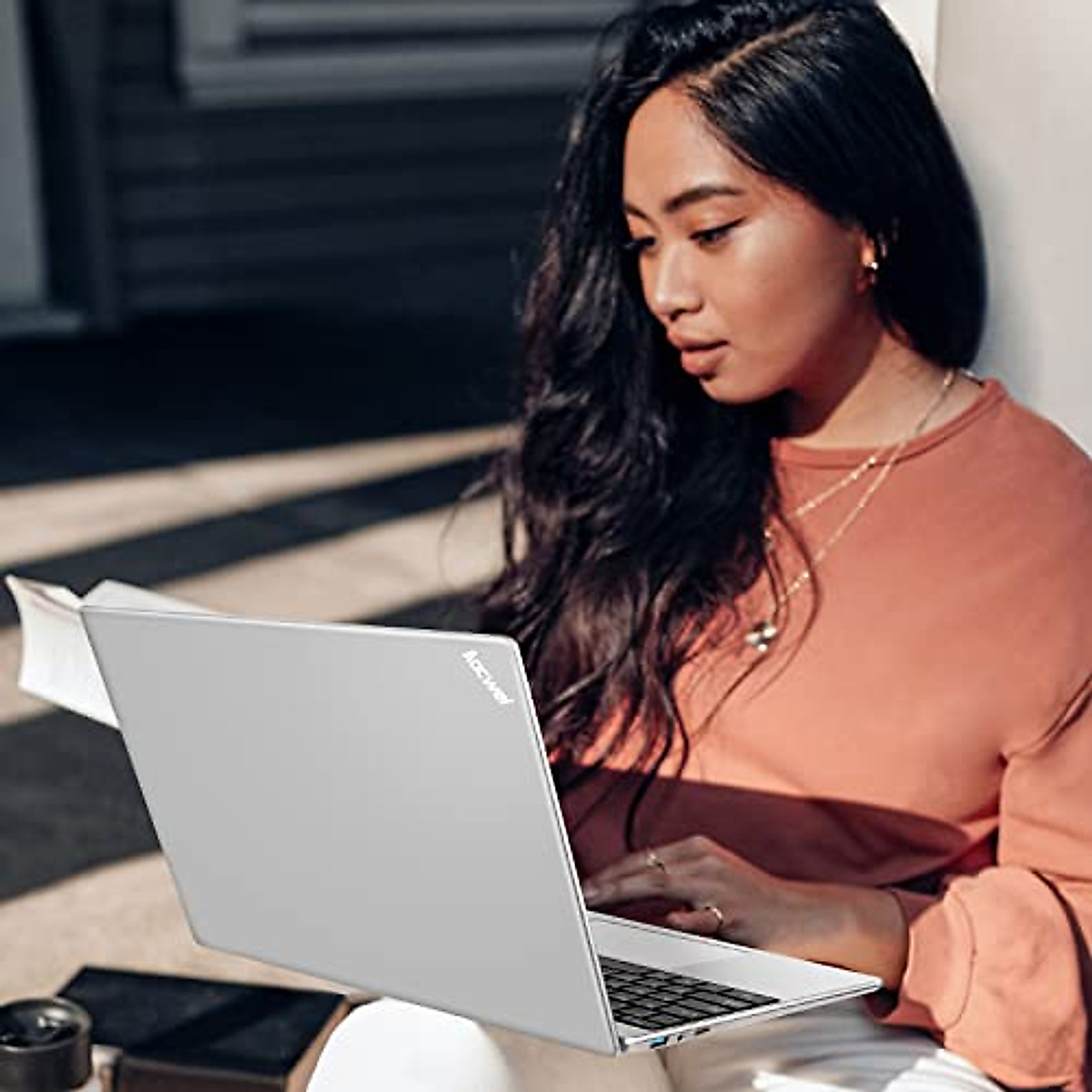 Ruzava/Aocwei 15.6" Laptop 6GB DDR4 128GB SSD Intel J4105 (Up to 2.5Ghz) 4-Core Win 10 PC 1920x1080 FHD Dual WiFi BT 4.2 Support 1TB SSD Expand with Wireless Mouse for Business-Silver