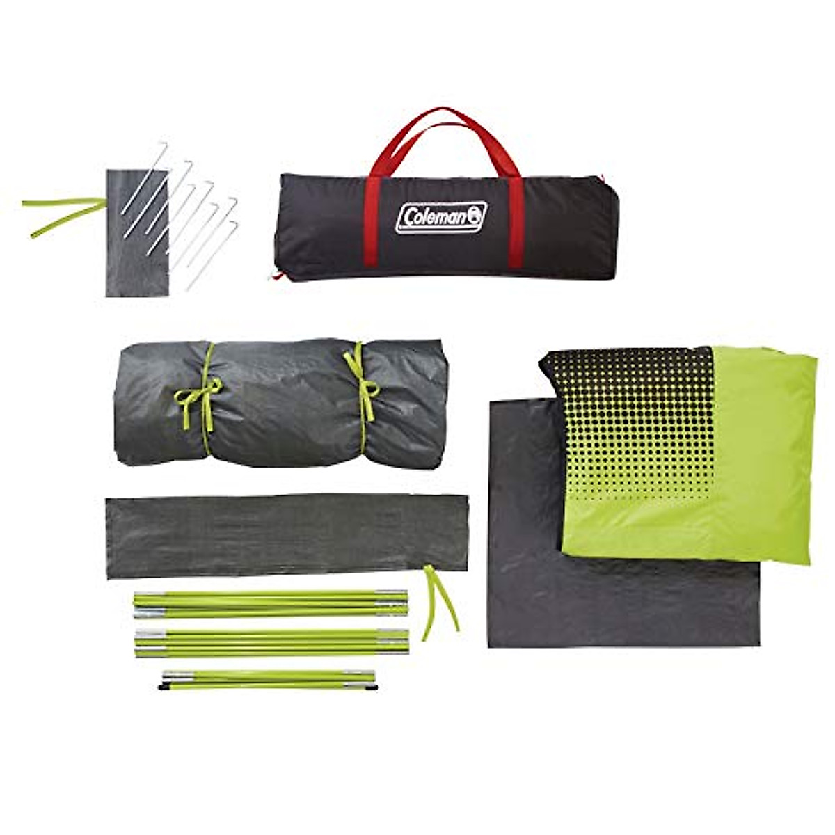 Coleman Dark Room Sundome Camping Tent, 4/6 Person Tent Blocks 90% of Sunlight and Keeps Inside Cool, Lightweight Tent for Camping Includes Rainfly, Carry Bag, and Easy Setup