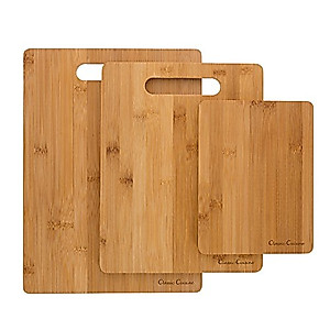 Classic Cuisine 3 Piece Set Bamboo Cutting Board, Natural
