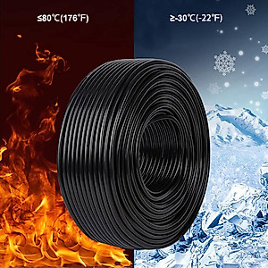 NorthPada 180 Feet 18/2 Core 18 AWG 2 Conductor Copper Electronic Electrical Landscape Wire Stranded PVC Waterproof Insulated Cable 5V 9V 12V 24V 120V 240V Two Cord for LED Lamp Automotive Outdoor