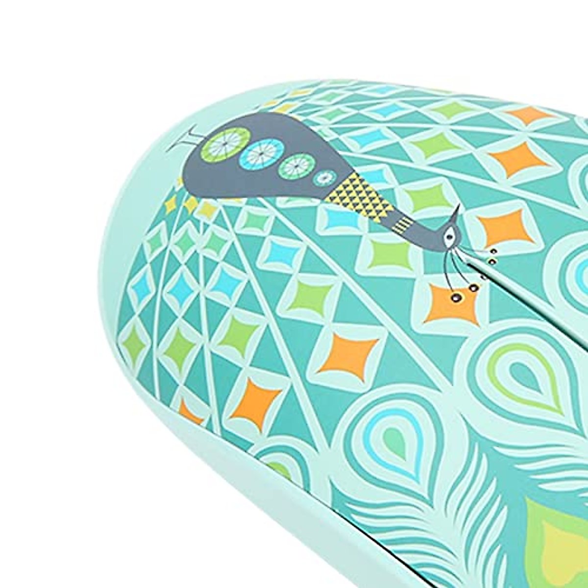 RTLR Gaming Mouse, 1500 DPI, Peacock Pattern Ergonomic Design, Stable and Efficient Wireless Mouse for Laptop Desktop Computer