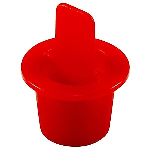 Caplugs CPT-2X CPT Series – Plastic Center Pull-Tab Tapered Plug, 1000 Pack, Red LD-PE, Flange OD 0.56" x Plug ID 0.397" Hole Protection, Leak Prevention, Masking, Powder Coating (QCPT2XQ1)