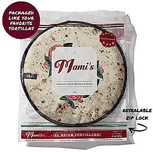 Mami's Tortilla Warmer Co. | 12” JUMBO ALL-IN-ONE™ TORTILLA WARMER POUCH | STEAM AND SERVE IN ONE TORTILLA TOOL | ORIGINAL FLOUR TORTILLA WARMER | EVERYDAY FAVORITE GIFT