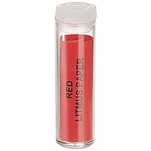 Frey Scientific 569870 Litmus Test Paper, Red (12 Vials of 100 Strips)