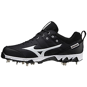 Mizuno mens 9-spike Ambition 9 Spike Men s Metal Baseball Cleat 10 1 2, Black/White, 10.5 US