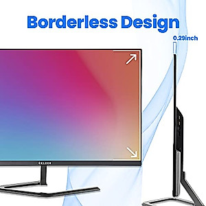 EKLEER 27 inch Ultra Thin Bezel Computer Monitor, FHD 1080p, IPS Display, HDMI, USB Type-C, 2 x USB A Hub, 75hz, Fast Charging & Mirroring Compatible with iPhone 15 Plus Pro Max/MacBook Air Pro