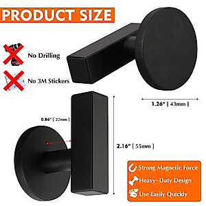 MUTUACTOR Magnetic Coat Hooks,2Pack Magnetic Mount Coat Hanger Hooks for Hanging,Non-Slip Strong Magnetic Hooks Heavy Duty for Metal Door Cruise Cabins Fridge Shelf