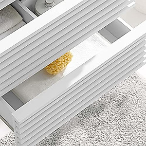 Modway Render 23.5" MDF Wood Wall-Mount Bathroom Vanity Cabinet in White