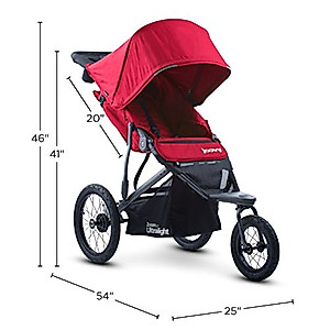 Joovy Zoom 360 Ultralight Jogging Stroller, Large Canopy, Lightweight Jogger, Extra Large Air Filled Tires, Charcoal