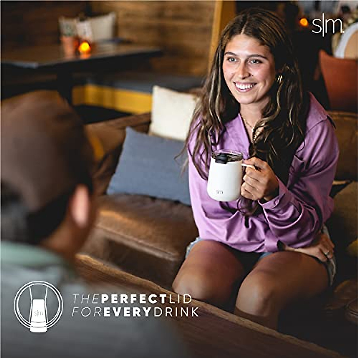 Simple Modern Travel Coffee Mug with Lid and Handle | Reusable Insulated Stainless Steel Coffee Tumbler Tea Cup | Gifts for Women Men Him Her | Voyager Collection | 12oz | Blush