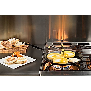 Lodge CRS12 Carbon Steel Skillet, Pre-Seasoned, 12-inch & Manufacturing Company GL12 Tempered Glass Lid, 12", Clear