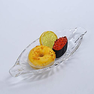 Yardwe Crystal Dessert Bowls Footed Glass Dessert Cup Pudding Cup Yogurt Jars Serving Mixing Bowls Glasswares for Mousse Ice Cream Appetizers Desserts (Banana Boat)