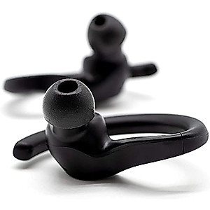 Comply TW-400-C TrueGrip Pro Earbud Tips for JLAB, Bowers & Wilkins PI7, PI5, Technics EAH-AZ70, Tune 125TWS, and More Earphones (Medium, 3 Pairs), Black