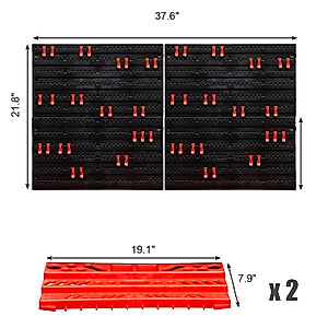 54-Piece Wall Mounted Peg Board,Large Capacity Garage Storage Rack,Pegboard Wall Organizer Tool Organizer for Tool, Parts,Workbench,Garge