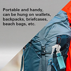 empty spray bottle for hand sanitizer, travel bottle with keychain ,small spray bottle, mini spray bottle, empty spray bottle with leak-proof and refillable, 5pcs（2oz/60ml）