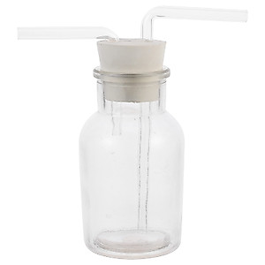 iplusmile 1pc Chemical Experiment Gas- washing Bottle Labs Glassware Gas Wash Bottles