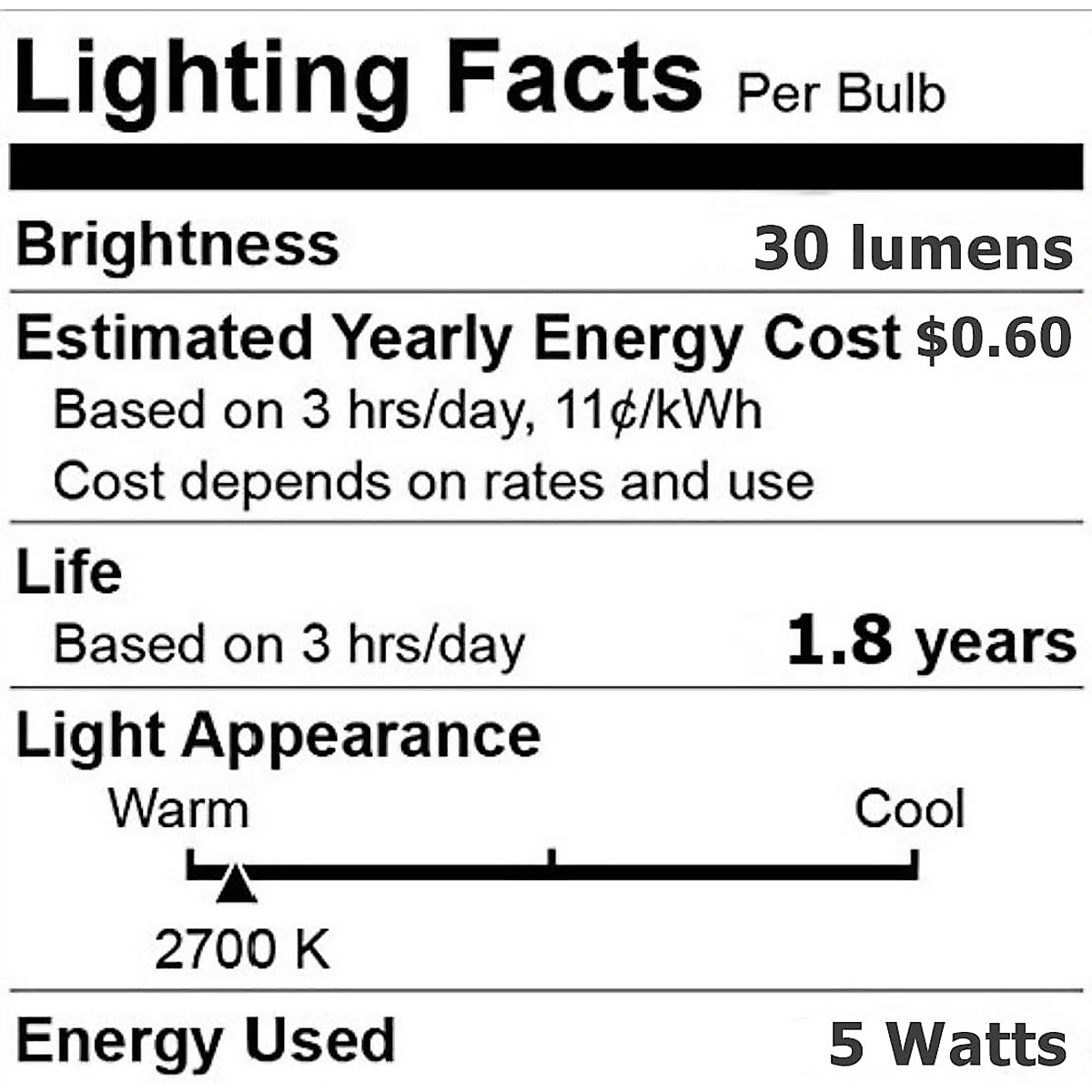Anyray 2-Bulbs Oven Bulb 12V 5 WATT Replacement for 4452164