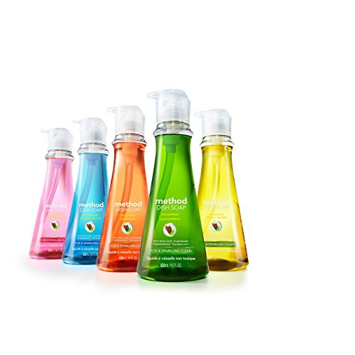 Method Gel Dish Soap, Sea Minerals, Biodegradable Formula, Tough on Grease, 18 Fl Oz (Pack of 6)