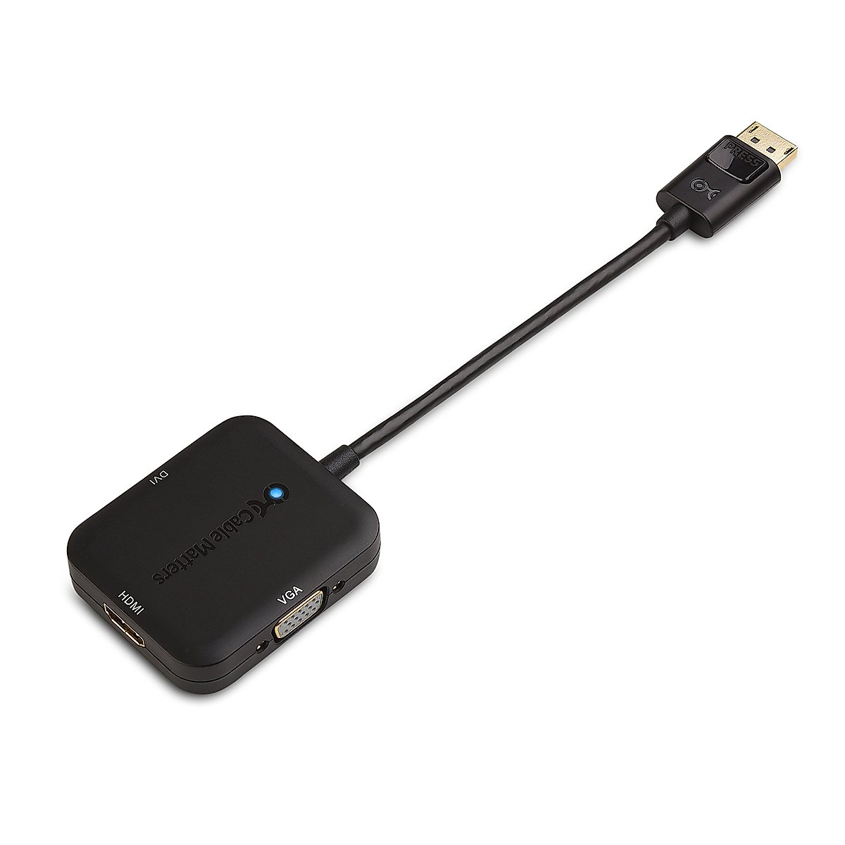 Cable Matters DisplayPort to HDMI Adapter with VGA and DVI 3-in-1 Adapter - Supporting 4K Resolution via HDMI