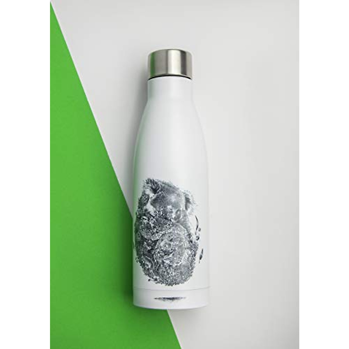 Maxwell & Williams Marini Ferlazzo Insulated Water Bottle with Koala and Friends Design, Double Wall Stainless Steel, White, 500 ml