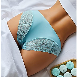 Sth Big Sexy Cheeky Underwear for Women Lace Bikini Panties Ladies No Show Hipster V-Waist Multi-Pack