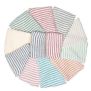 World's Best Dish Cloths - Set of 12 - Colors Vary