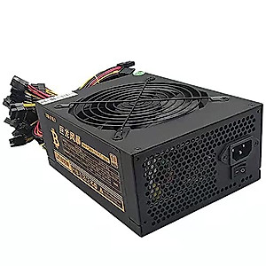 rovjk Mining Power Supply 1800W Support 8 GPU Cards for PSU (110V-220V), Suitable BTC ETH ETC ZEC ZCASH DGB XMR Miners (with Cord Supply)