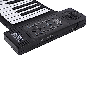 Portable 61-Keys Roll up Piano, Soft Silicone Flexible Electronic Digital Music Keyboard Piano Fit for Piano Beginner Support Recording, Playback, Programming