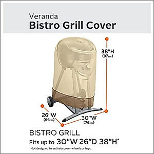 Classic Accessories Veranda Water-Resistant 30 Inch Bistro BBQ Grill Cover
