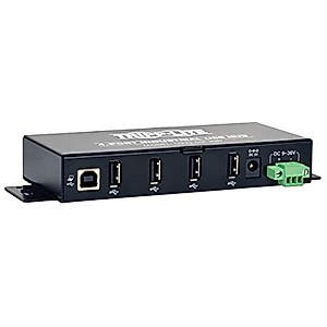 Tripp Lite 4-Port Rugged Industrial USB 2.0 Hi-Speed Hub w 15KV ESD Immunity and metal case, Mountable(U223-004-IND)