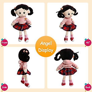 SpecialYou 13.5'' Soft Girl Doll with Cute Tracksuits Stuffed Plush Toy Snuggle Buddy Bedtime Friends Gift for Kids Boys Girls on Christmas Halloween Birthday