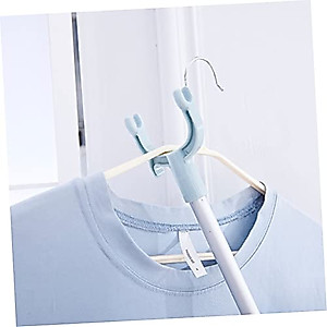 VOSAREA 2pcs Ceiling Hook Heavy Duty Clothes Hanger Rack Outdoor Hanging Hooks Clothes Reaching Rod Cloths Lines for Outside Clothes Reaching Rods Clothes Reach Pole Closet Pole Outrigger