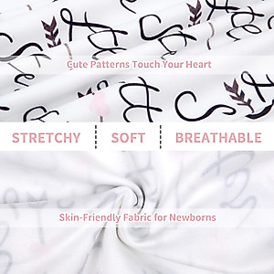 Mikccer Baby Newborn Knotted Gown 0-6 Months, Soft Breathable Sleeper Gowns, Babies Girl Coming Home Outfit Infant Little Sister Nightgowns with Hat Set