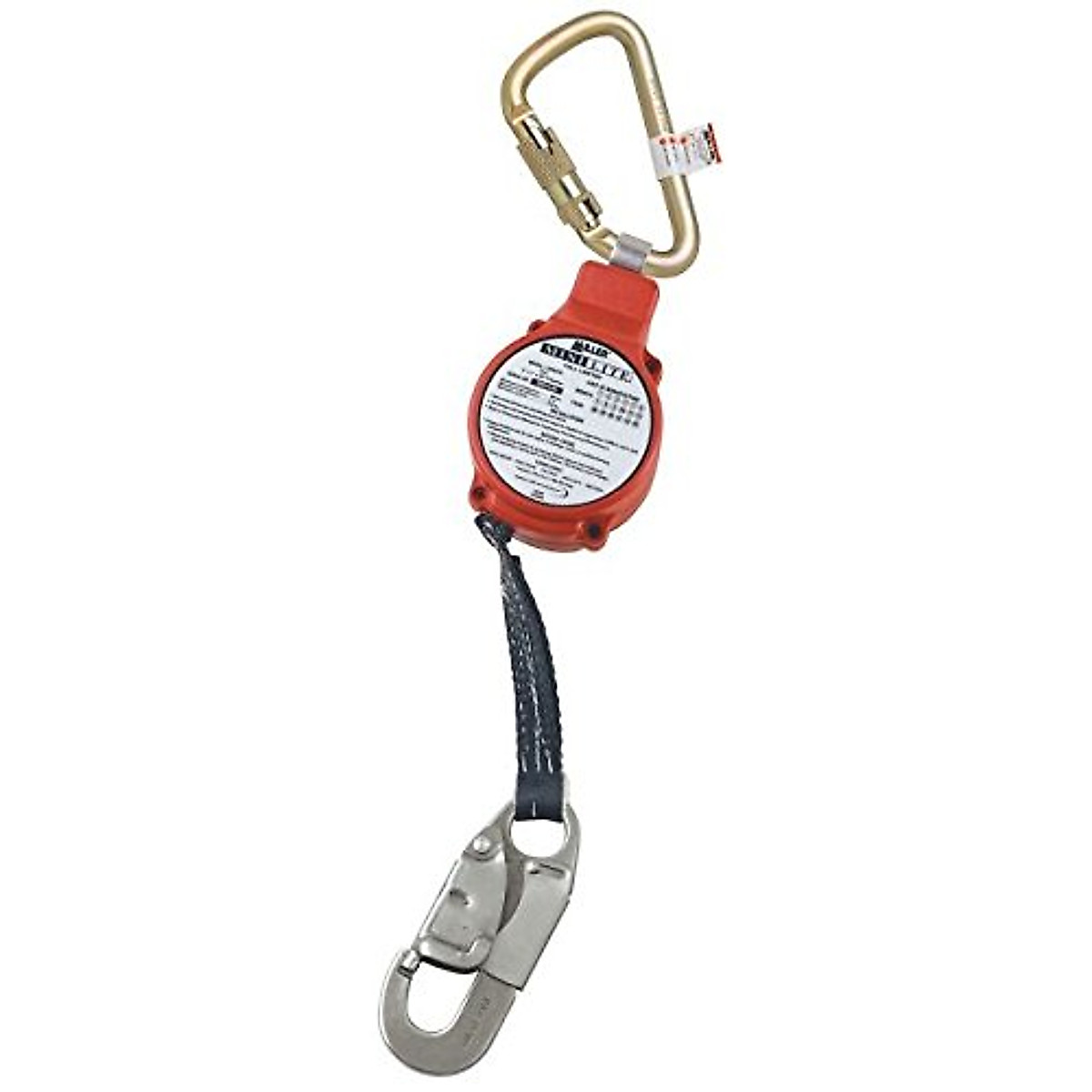 Honeywell FL11-1-Z7/11FT Miller by 11' Mini-Lite 1 Polyester Fall Limiter with Steel Twist-Lock Carabiner, Plastic, 1" x 1" x 1"