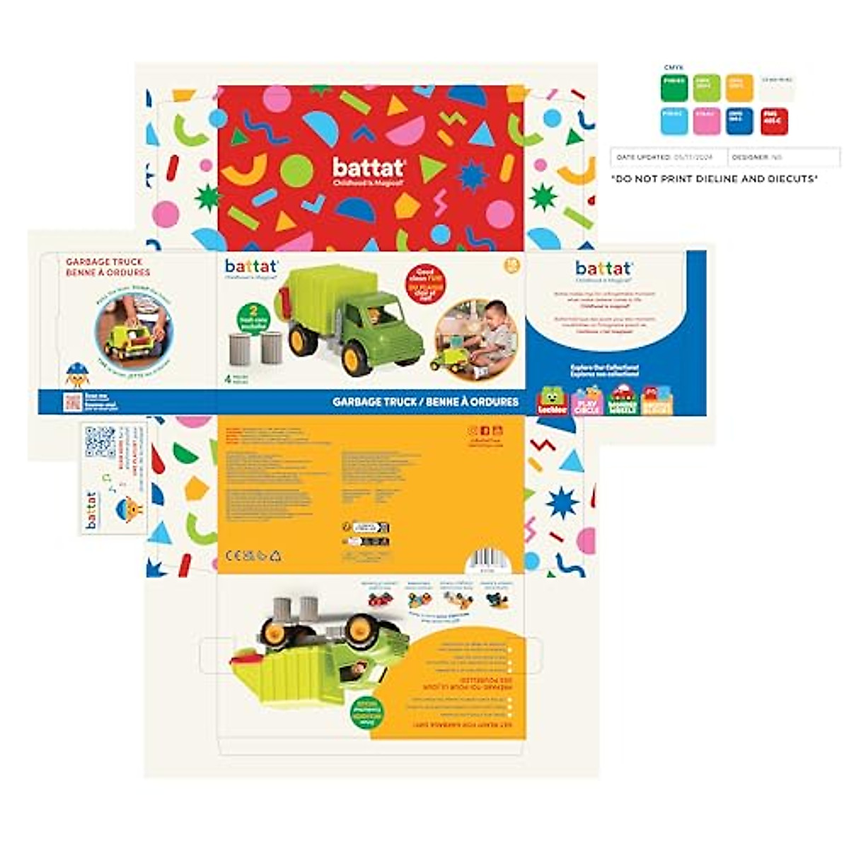 Battat – Green Recycling Truck – Classic Toddler Trucks – Eco-Friendly Toy – Soft Rubber Wheels – 18 Months + – Garbage Truck