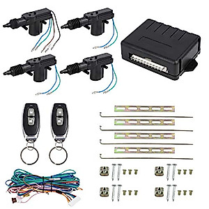 X AUTOHAUX 4 Doors Central Lock Locking System Car Keyless Entry Kit with Actuator - Only for 12V Vehicles