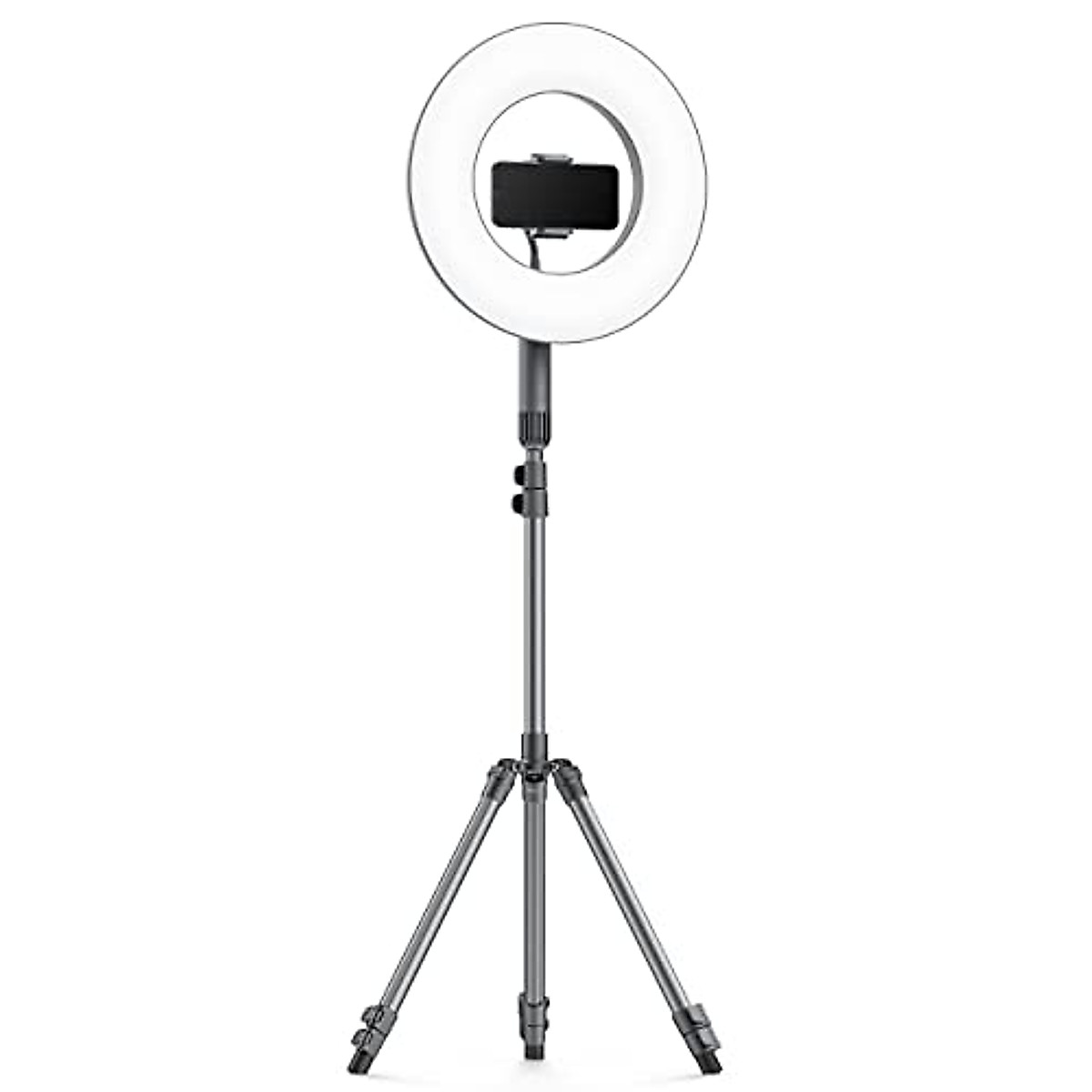 14" Selfie Ring Light, Ring Light with Stand Features 78" Extendable Tripod and 2 Phone Holders, Dimmable LED Ring Light for Makeup Studio Portrait YouTube Vlog Video Recording
