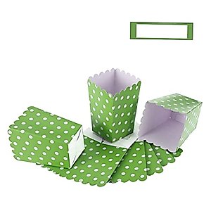 TOYANDONA 24pcs Popcorn Boxes Party Decoration Supplies Party Popcorn Cups Theater Popcorn Boxes Snack Box Green European and American Popcorn Bucket Popcorn Holder Popcorn Cartons