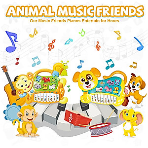 STEAM Life Baby Piano Toys 18 Months Light Up Baby Musical Toys Early Learning Educational Baby Keyboard Infant Toys Baby Dog Piano Boys Girls Toddlers Gifts 18 Months