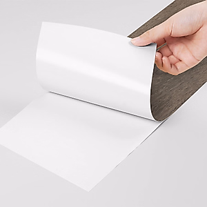 Livelynine Reclaimed Wood Vinyl Plank Flooring Peel and Stick Floor Tile Wood Grain 4pcs 6inX3ft Adhesive Floor Tiles Waterproof Peel and Stick Wood Planks for Walls Thin Walnut Wood Sheets RV Kitchen