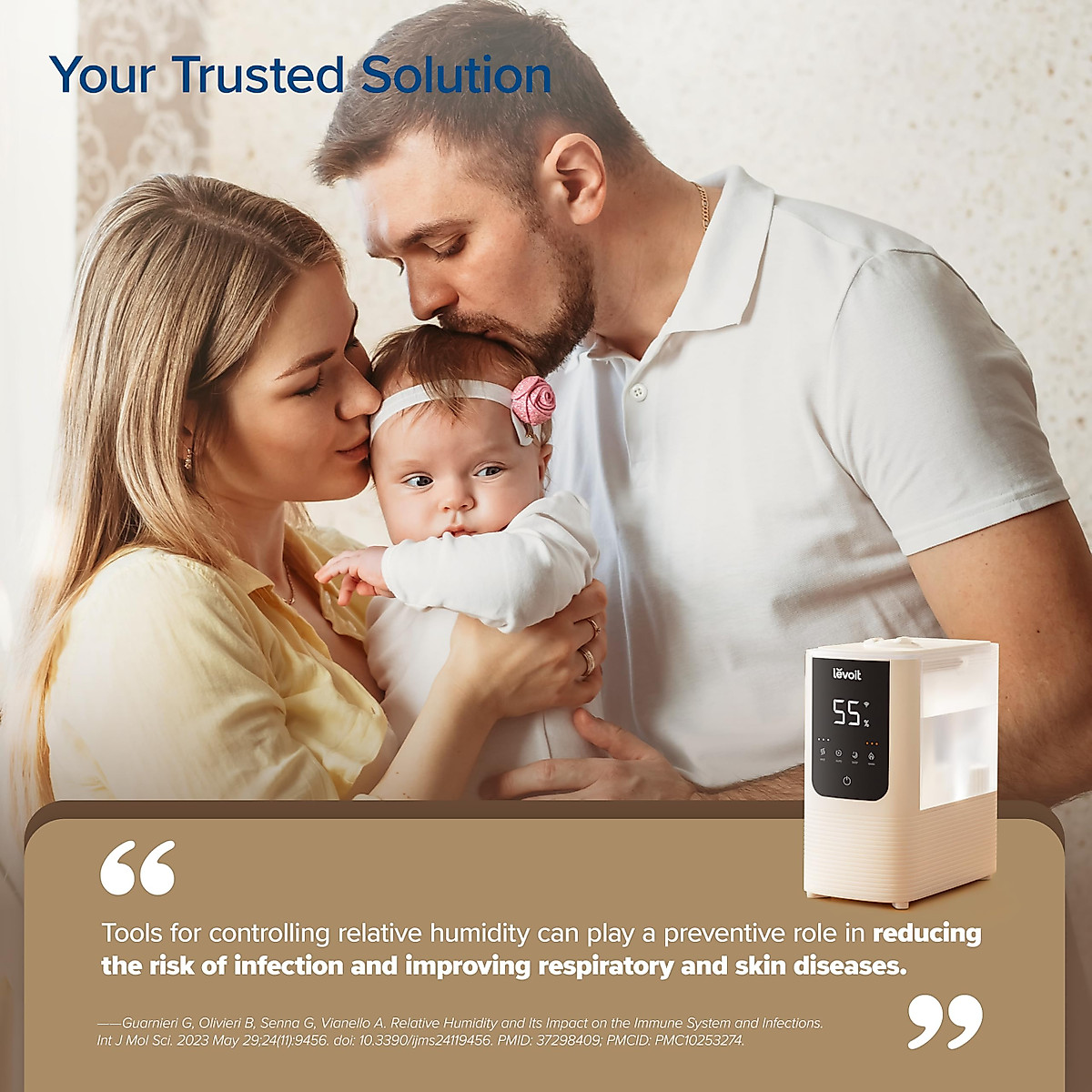 LEVOIT OasisMist Smart Cool and Warm Mist Humidifiers for Bedroom Large Room Home, Auto Customized Humidity, Ultrasonic Top Fill Oil Diffuser for Baby and Plants, Quiet, 4.5L, White