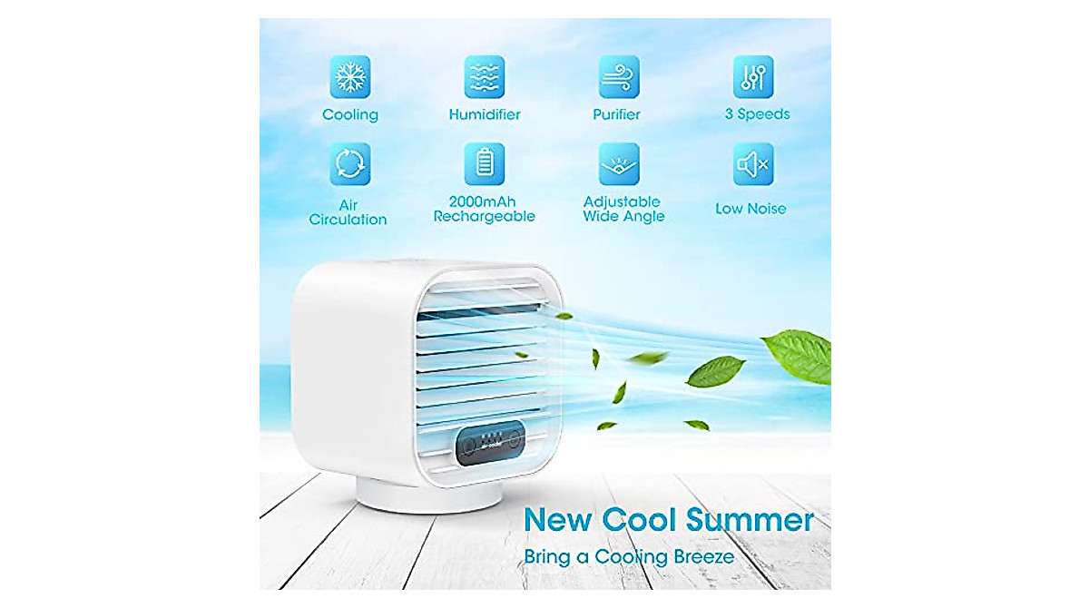 Viopic 3 in 1 Portable Air Conditioner: Cool & Rechargeable