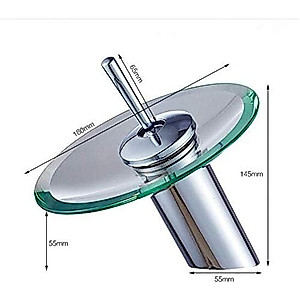 Kitchen Taps Kitchen Tap Faucet Waterfall Bathroom Faucet Single-Lever Basin Mixer Bath Chrome Faucet Brass Sink Faucet Glass Sink Faucet