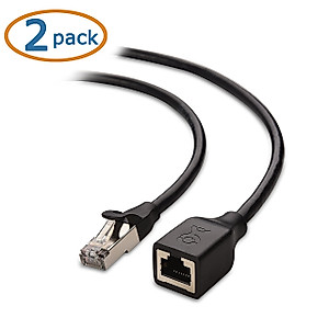 Cable Matters 10Gbps 2-Pack Shielded Cat 6 Ethernet Extension Cable 6 ft (Shielded Ethernet Extension Cable, Cat6 Extension, Ethernet Extender, Ethernet Cable Extender)