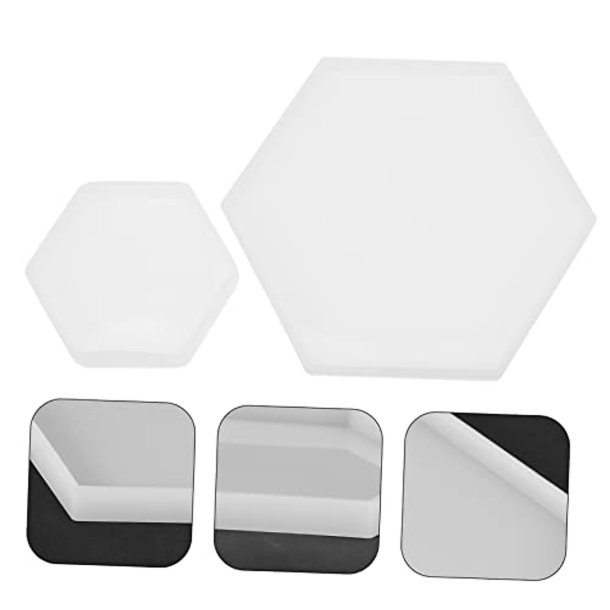 Cabilock 4 Pcs Hexagonal Silicone Mold Silicone Tray Mold Molde De para Resina Resin Molds Epoxy Coaster Crystal Resin Coaster Hexagon Coaster DIY Tea Cup Mat Mold Coaster Mold Cup